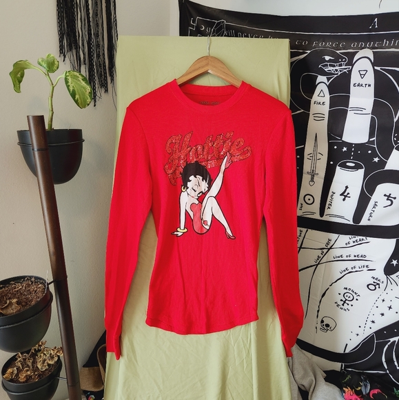 Betty Boop | Tops | Betty Boop Long Sleeve Top | Poshmark